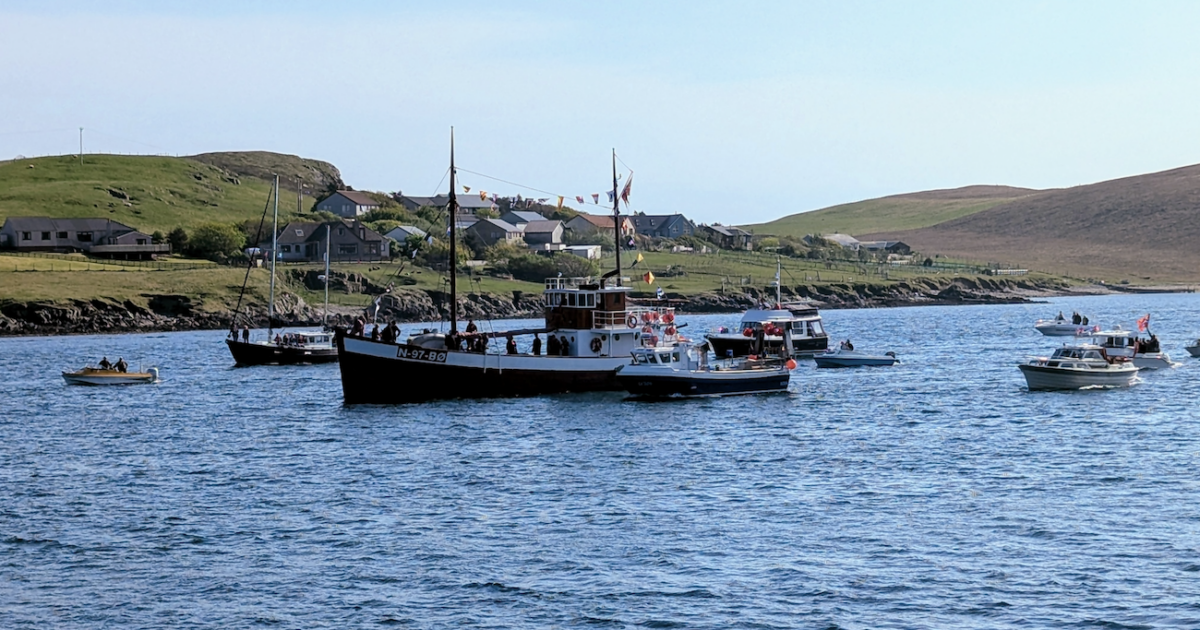 Watch: Former Shetland Bus boat arrives in Scalloway | Shetland News